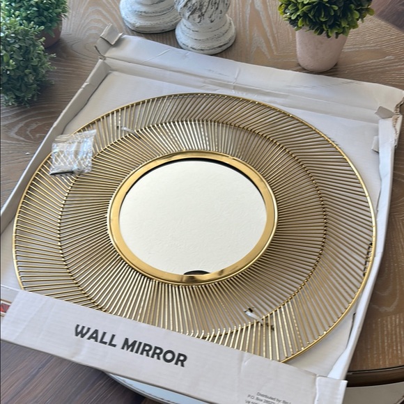 Wall Decor | New Bohemian Chic Metallic Gold Metal Wire Framed Sunburst ...
